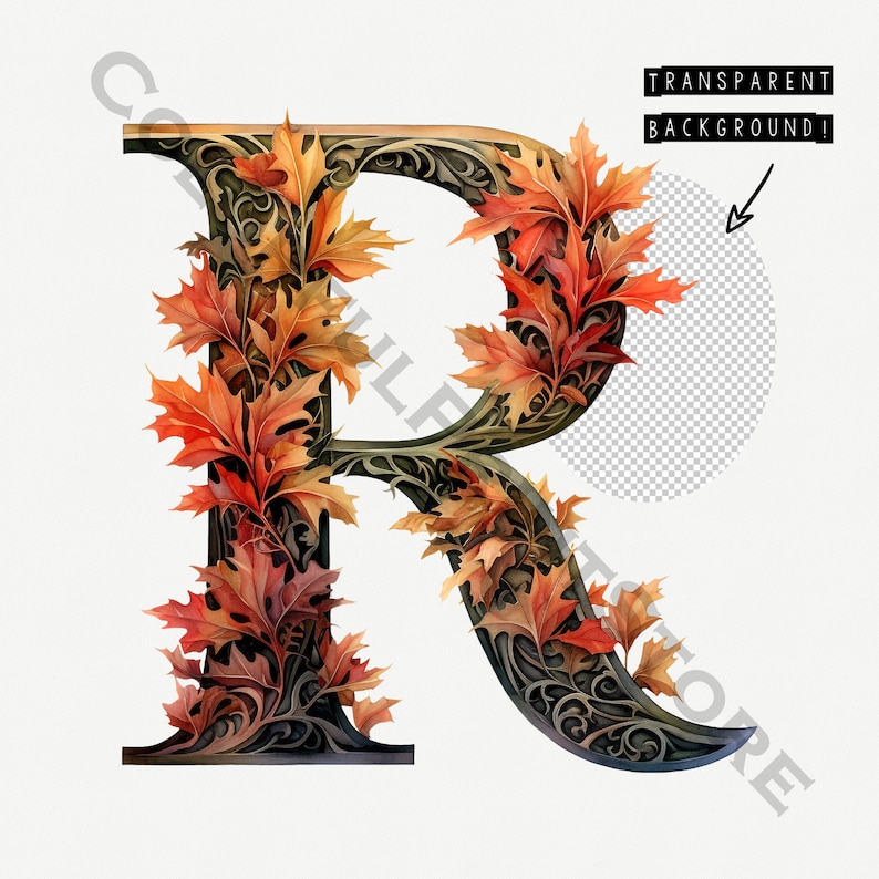 Autumn Alphabet Clip Art Autumn Lettering Autumn Letters PNG Autumn ...
