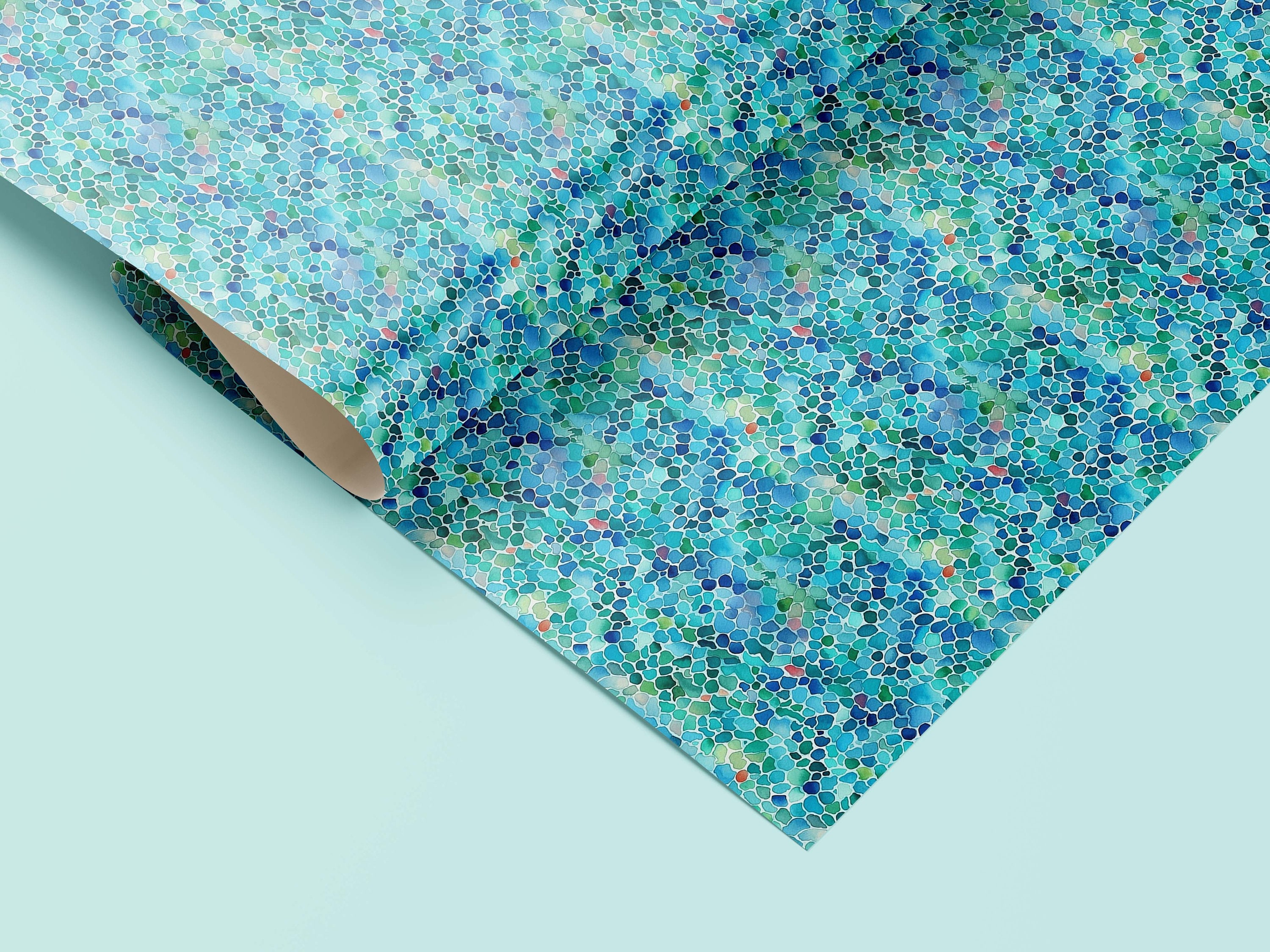 Ocean Watercolor Ocean Digital Paper Ocean Printable Paper Colorful ...