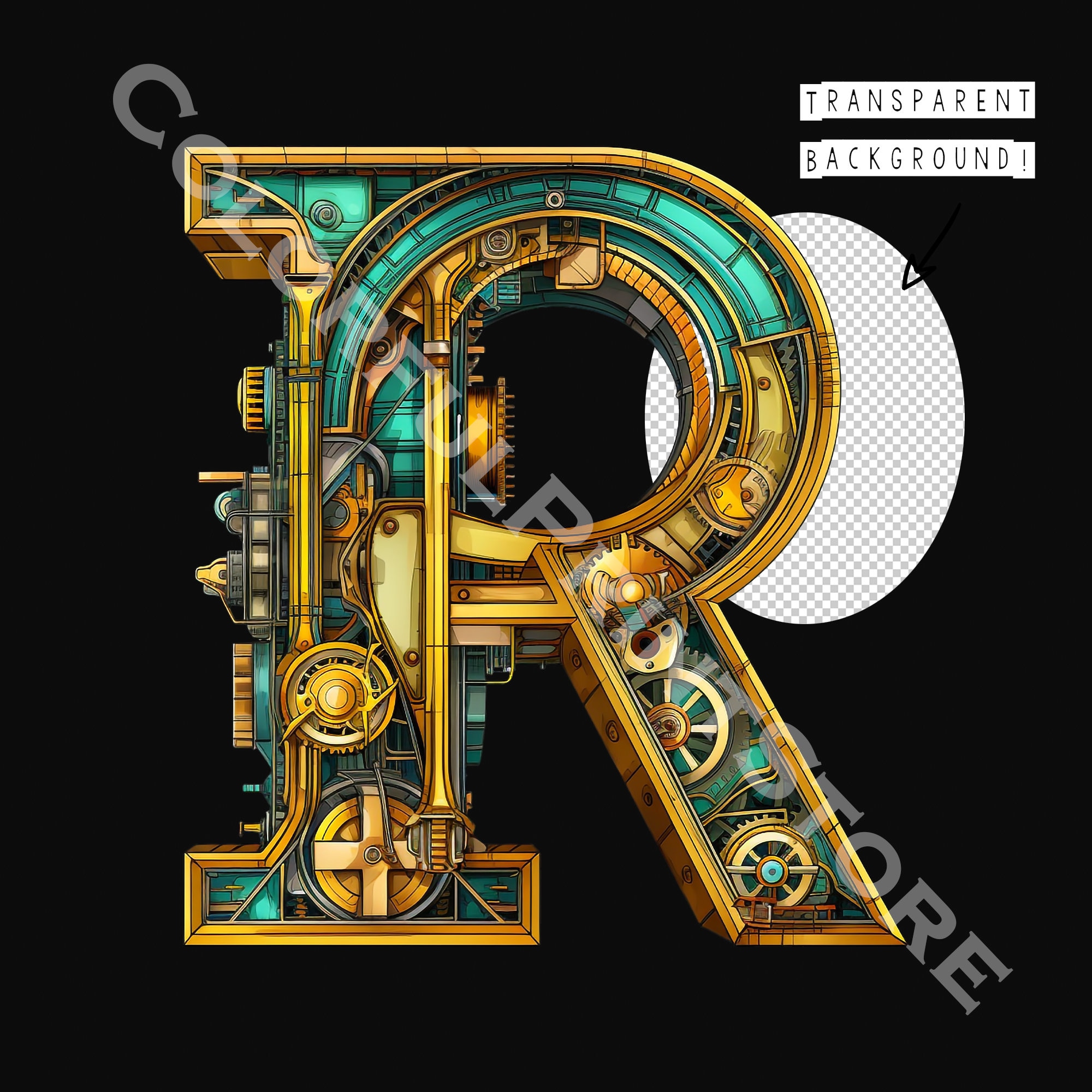 Steampunk Alphabet Clip Art Steampunk Lettering Steampunk Letters ...