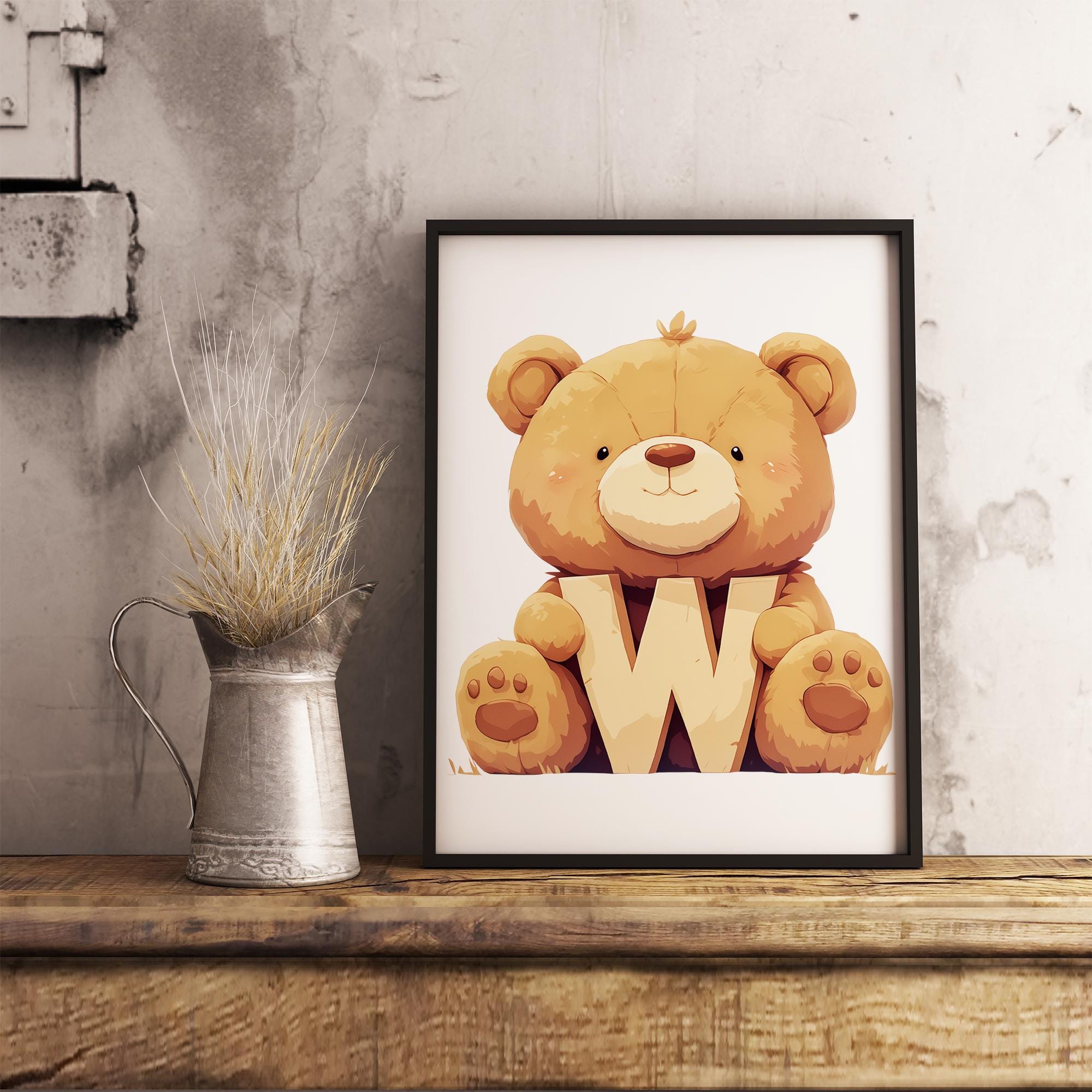 Cute Alphabet for Children PNG Teddy Bear Letters Clipart Adorable ...