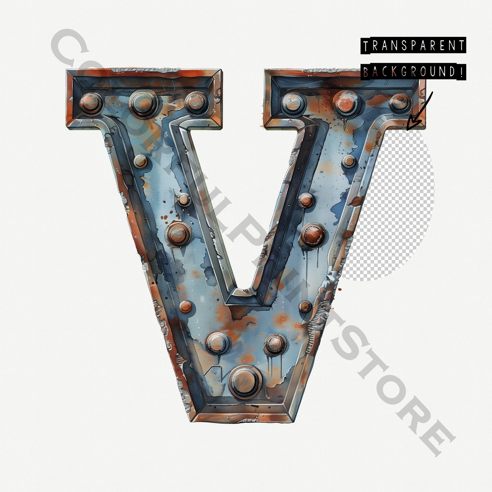 Metal Alphabet Clipart Rusty Lettering PNG Metal Letters PNG Steampunk ...