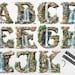 Watercolor Waterfall Alphabet Clipart PNG Waterfall Letters PNG Set ...