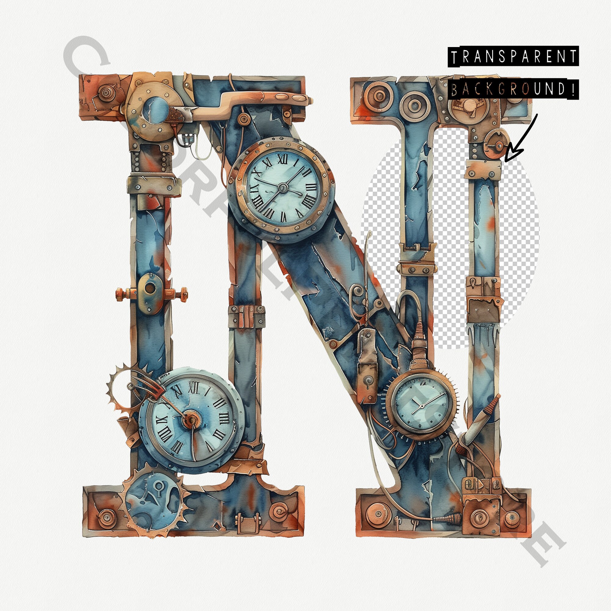 Steampunk Alphabet Clip Art Steampunk Lettering Steampunk Letters ...