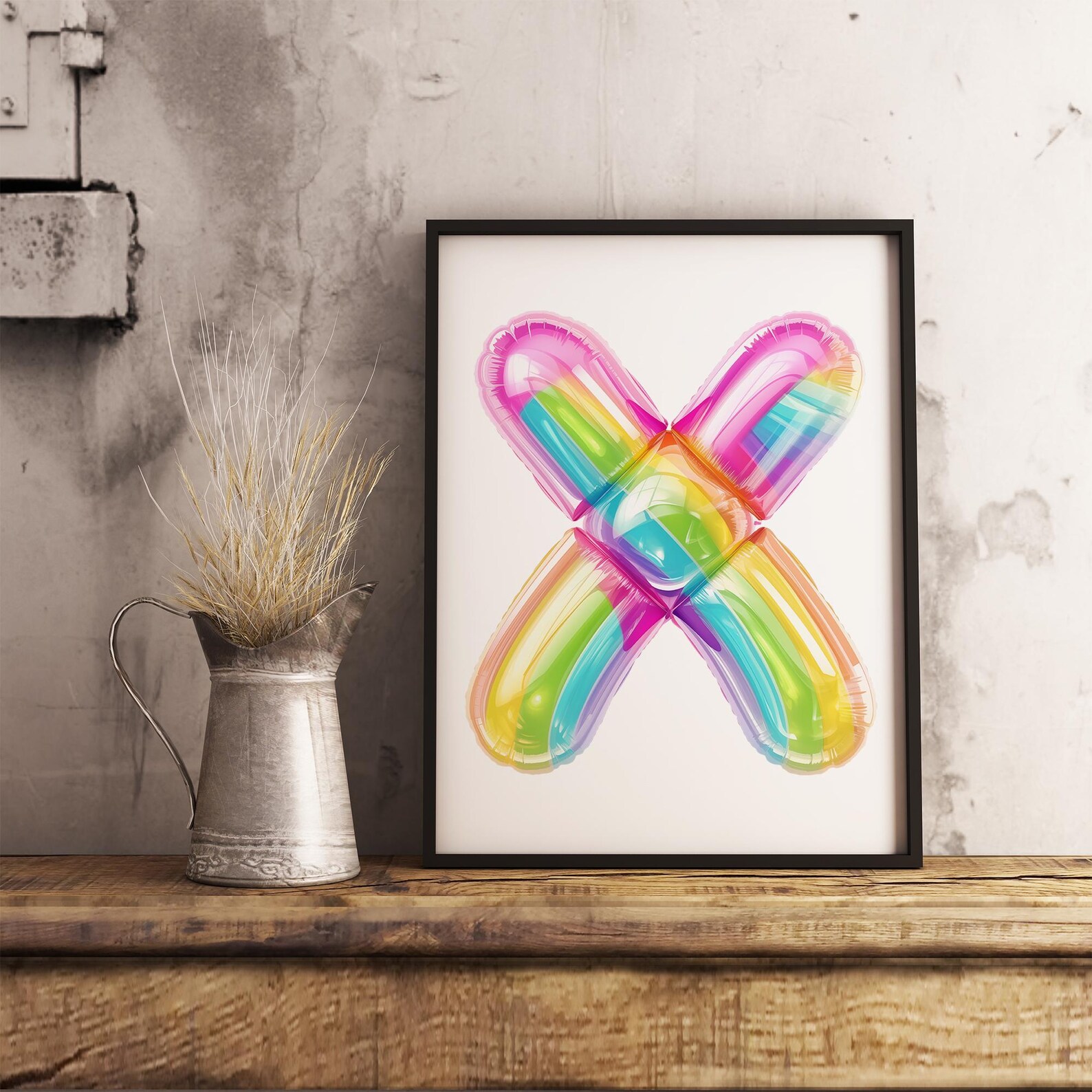 Rainbow Balloon Alphabet Clipart Rainbow Letters PNG Rainbow Font ...