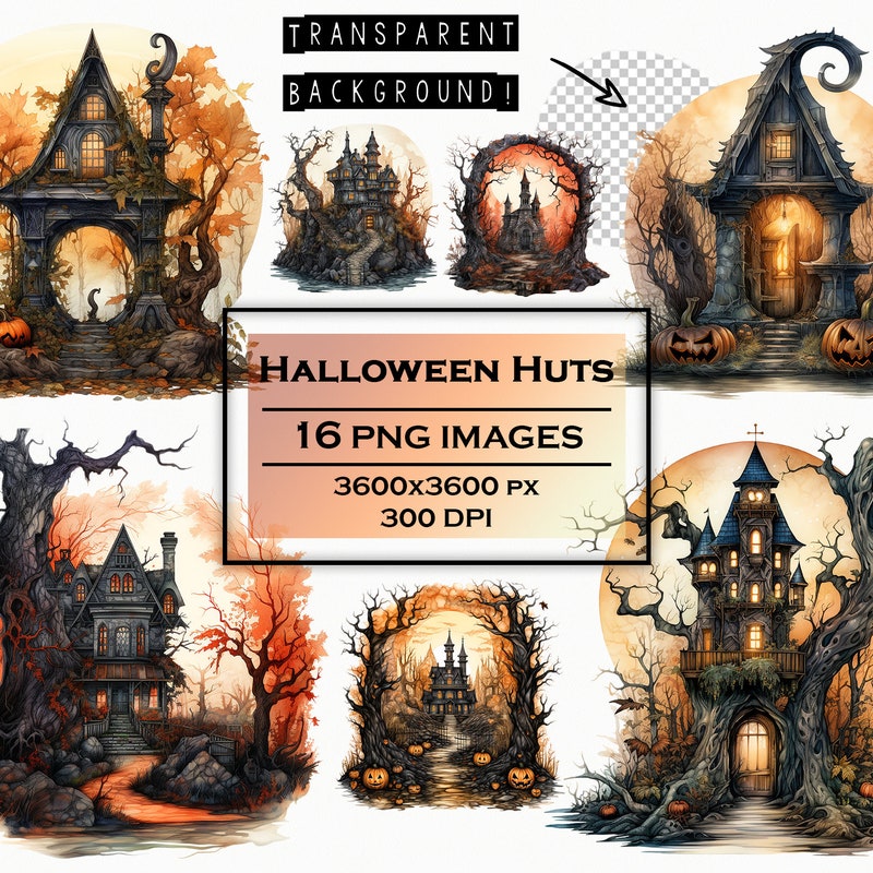 Haunted House Clip Art - Etsy