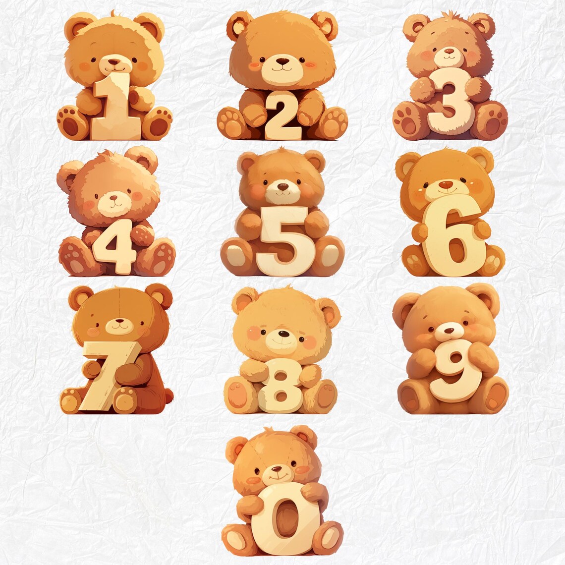 Cute Alphabet for Children PNG Teddy Bear Letters Clipart Adorable ...