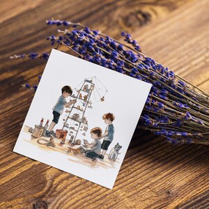 Watercolor Kids Playing Illustration Cartoon Kids Activities PNG ...