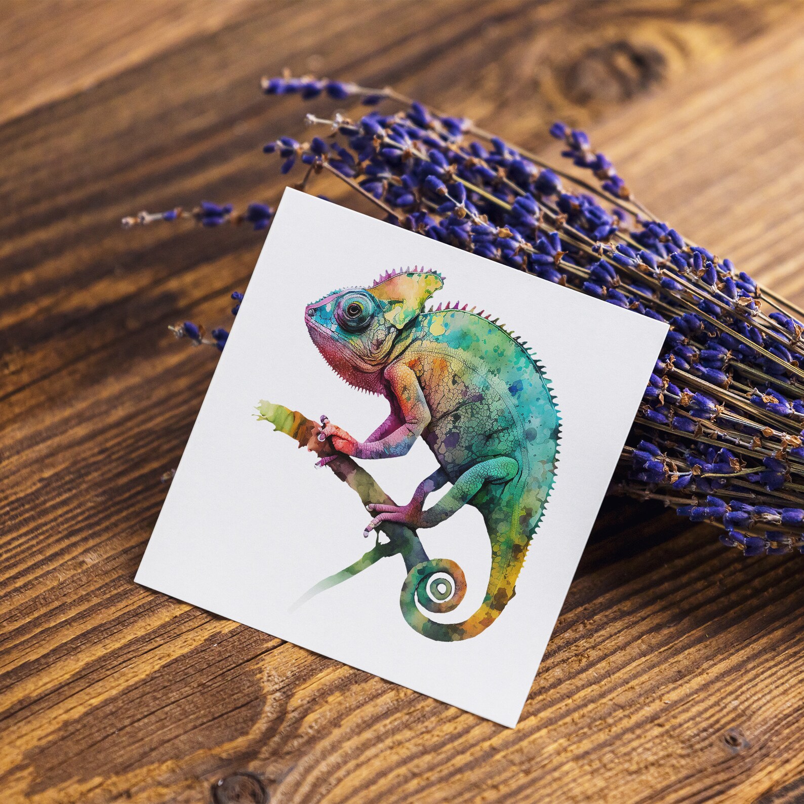 Watercolor Chameleon Clipart Bundle, Colorful Chameleon Print, Aquarell Chameleon PNG Set ...