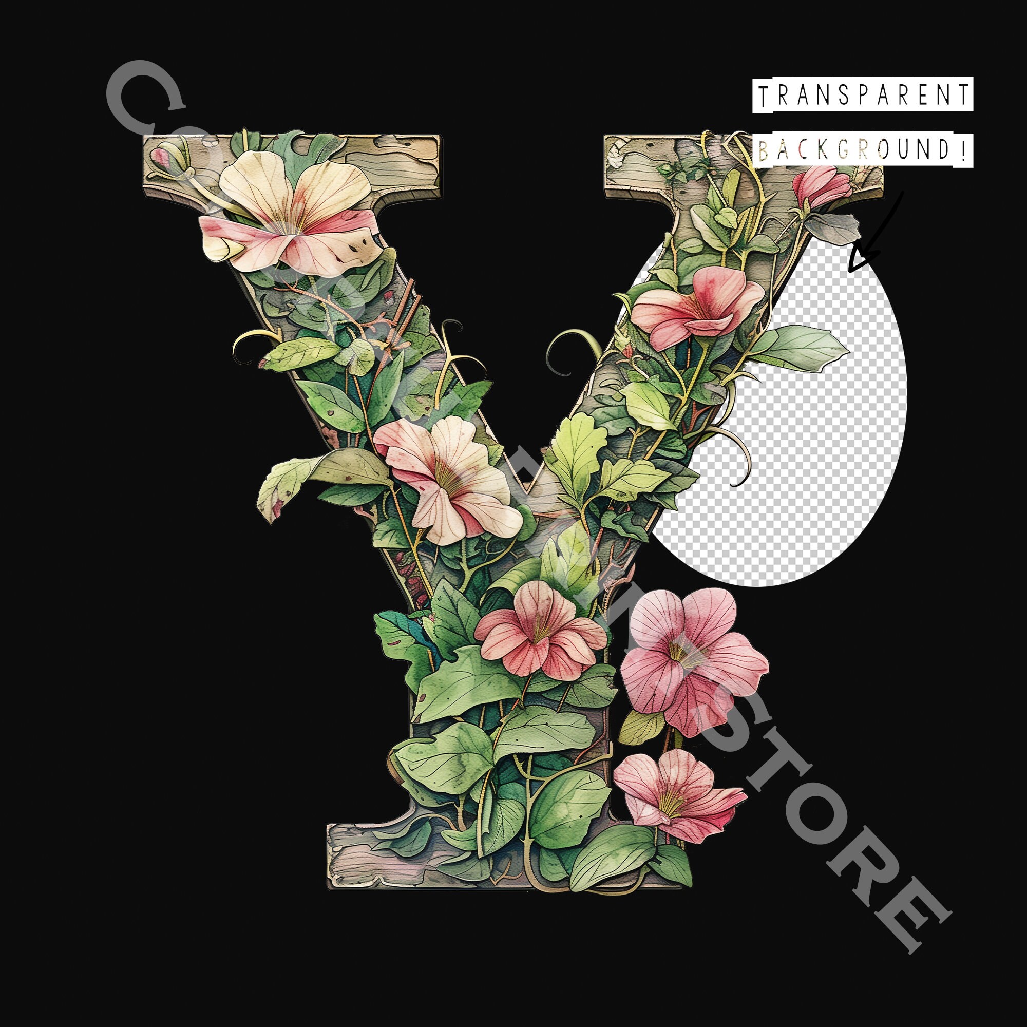 Spring Alphabet Clip Art Spring Lettering PNG Spring Letters PNG Set ...