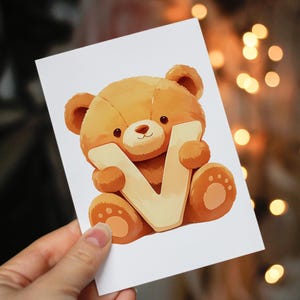 Cute Alphabet for Children PNG Teddy Bear Letters Clipart Adorable ...