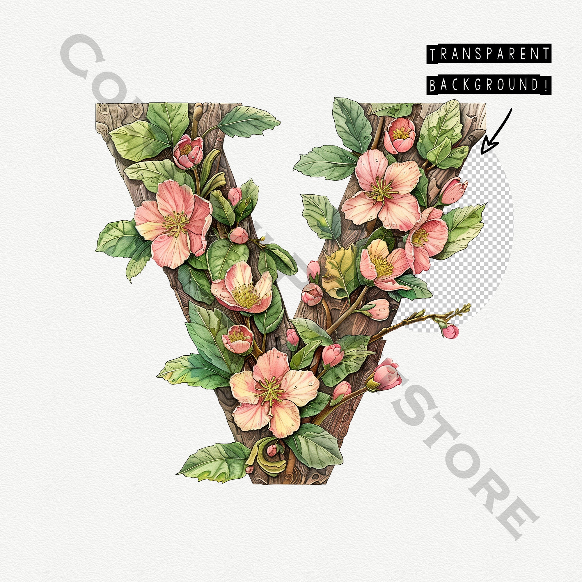 Spring Alphabet Clip Art Spring Lettering PNG Spring Letters PNG Set ...