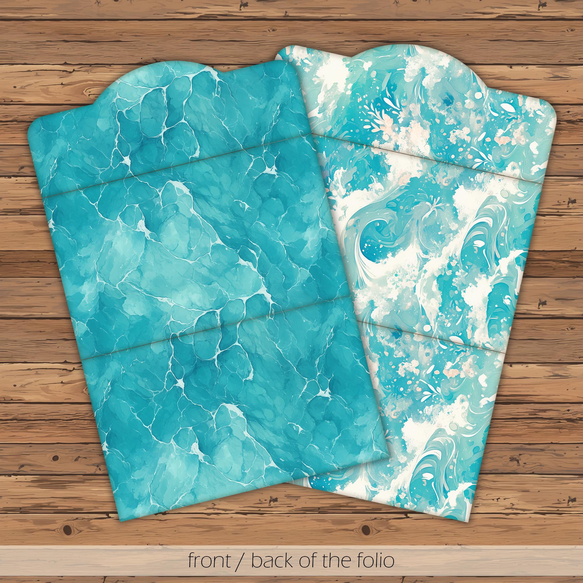 Ocean Junk Journal Folio Under the Sea Junk Journal Kit Shabby Chic ...