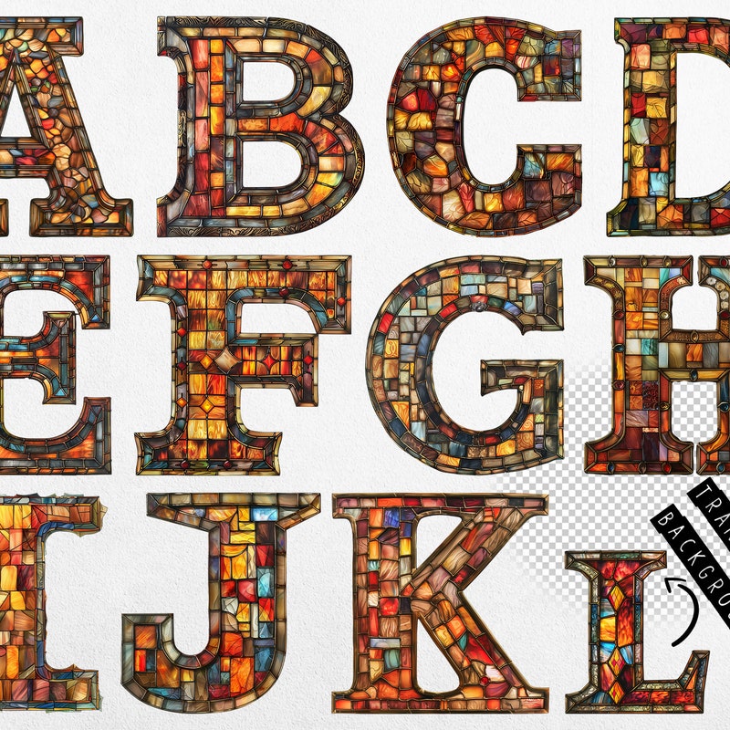 Stained Glass Letters - Etsy