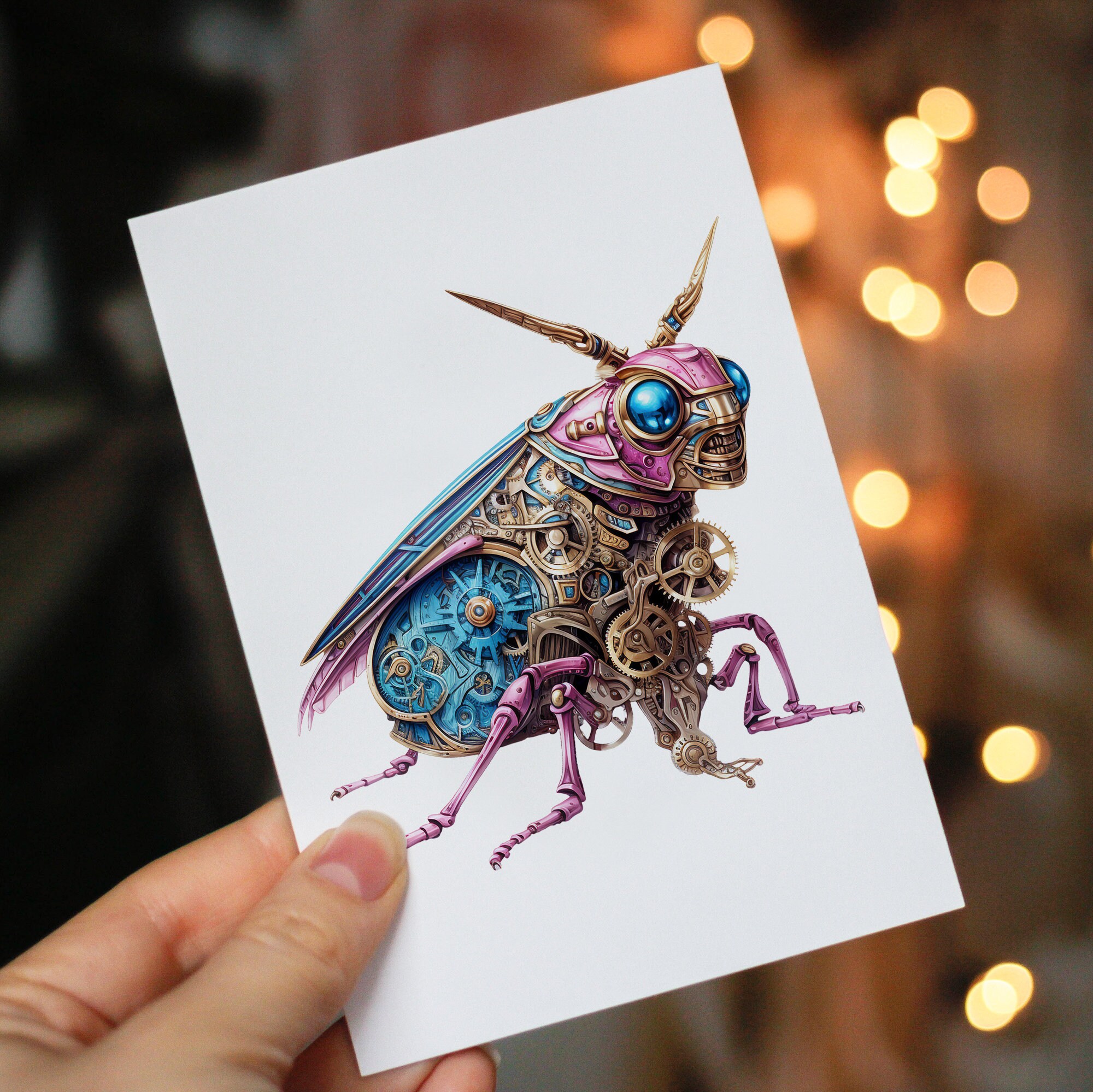 Watercolor Steampunk Insects Clipart Bundle Steampunk Insect PNG Set ...