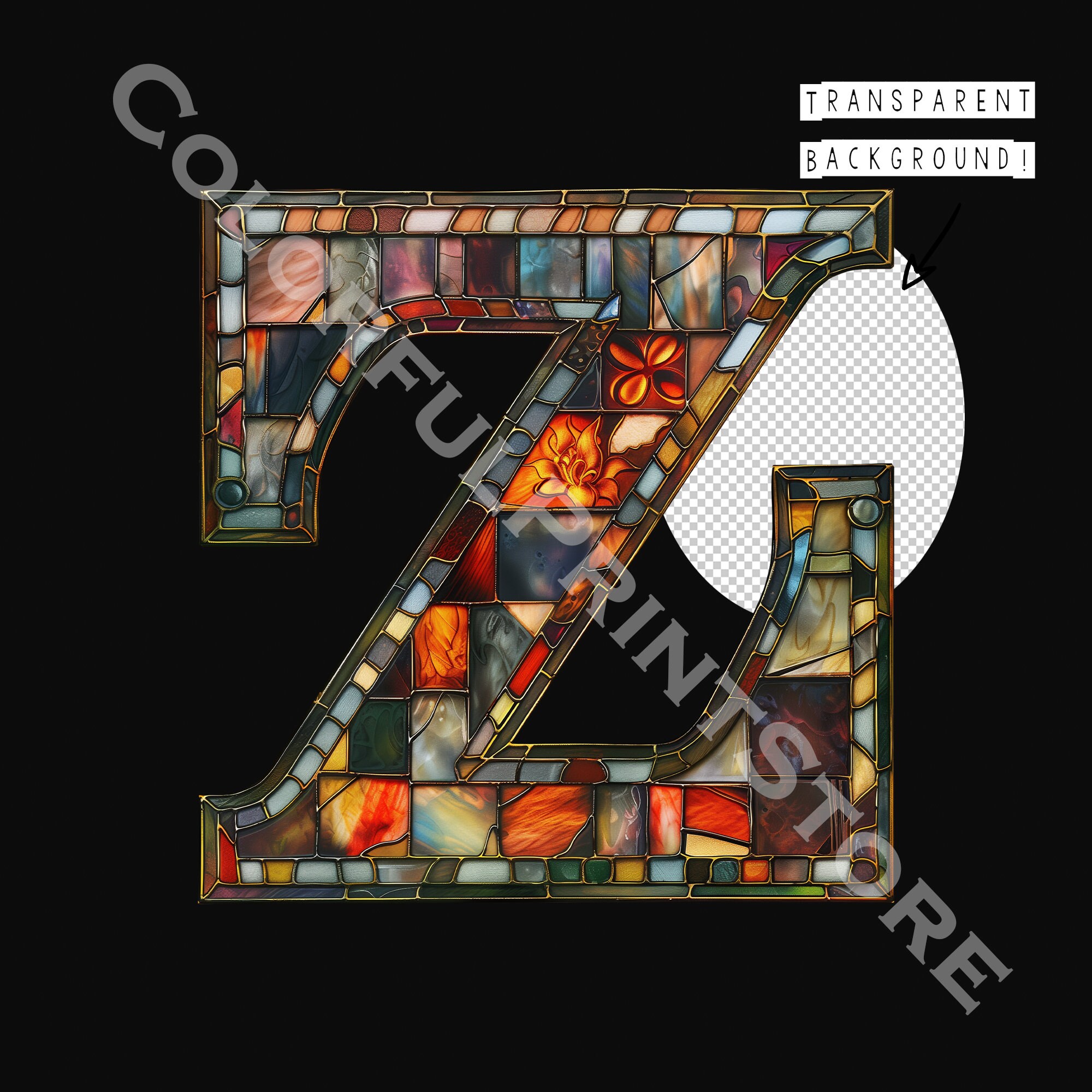 Stain Glass Alphabet Clipart Stain Glass Lettering PNG Stain Glass ...