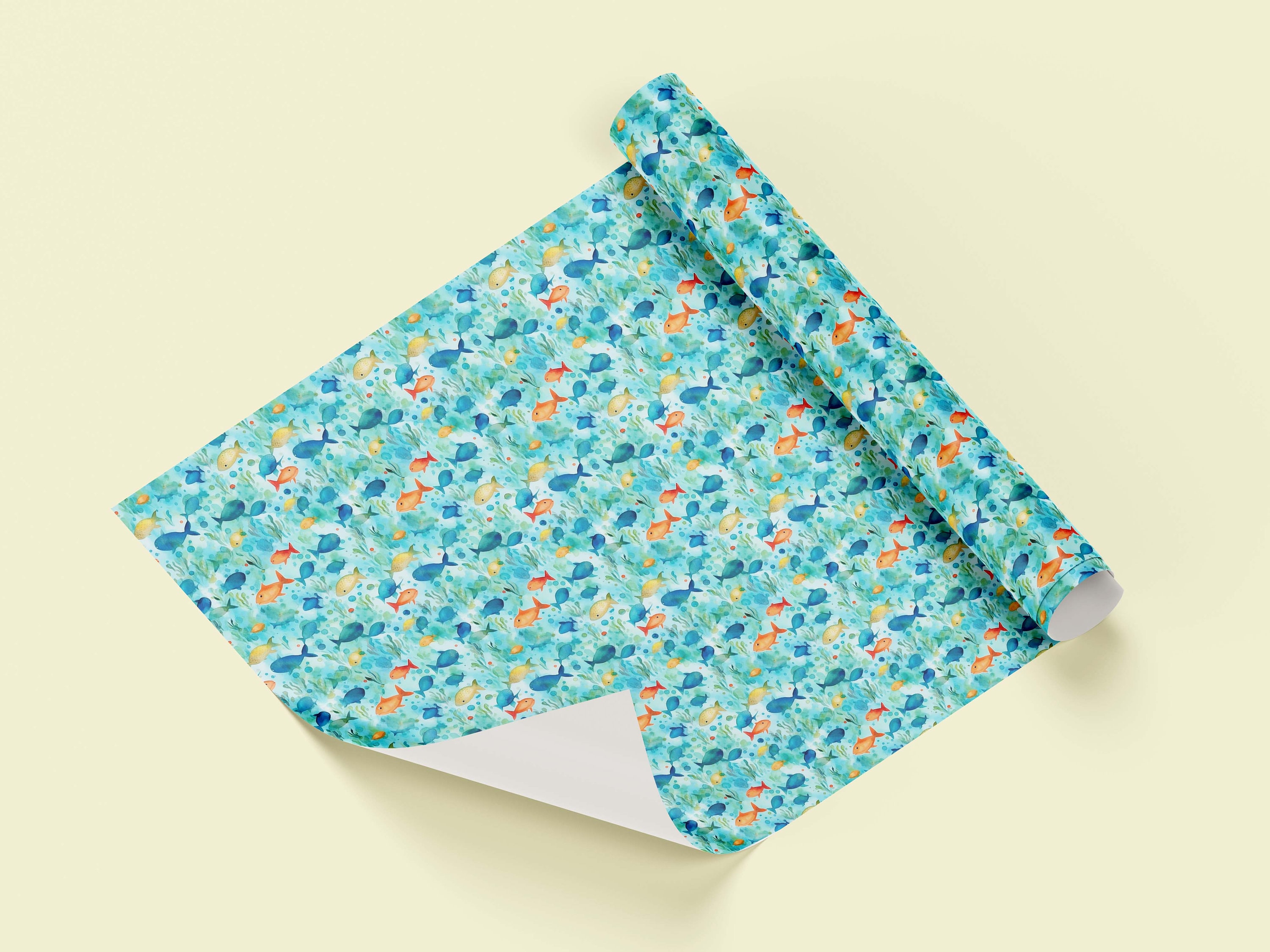 Ocean Watercolor Ocean Digital Paper Ocean Printable Paper Colorful ...