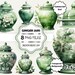 Watercolor Ginger Jar PNG Bundle Green Ginger Jar Clip Art Ginger Jar ...