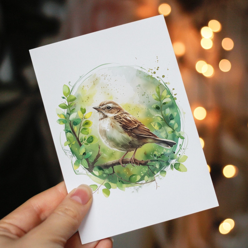 Watercolor Lark Clipart Bundle, Cute Lark PNG Set, Spring Lark Painting ...