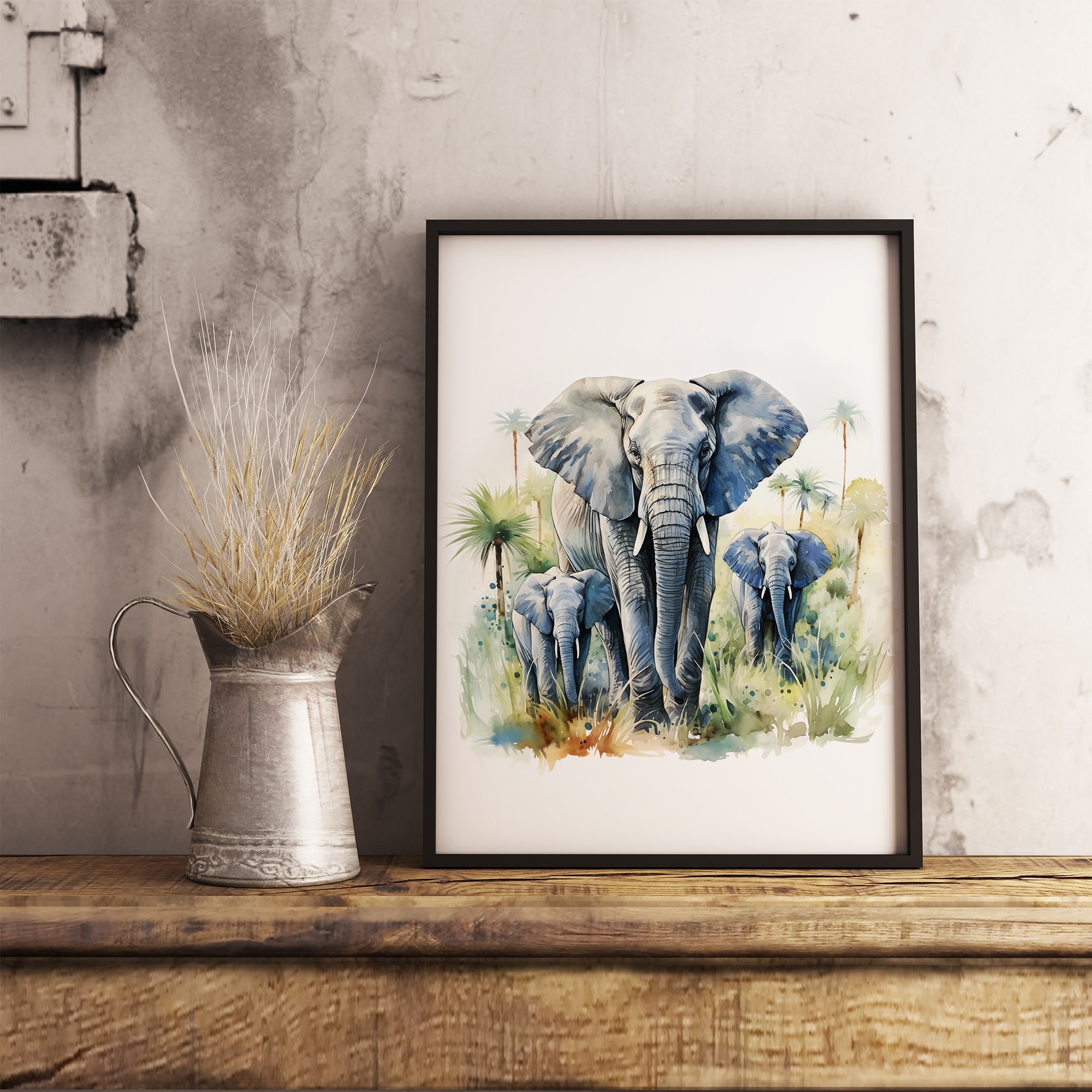 Watercolor Elephant Clipart Bundle Colorful Elephants PNG Set ...