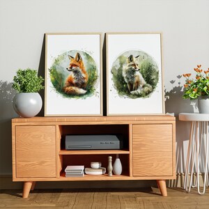 Watercolor Fox Clipart Bundle, Spring Foxes PNG Set, Spring Fox ...