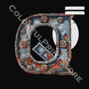 Metal Alphabet Clipart Rusty Lettering PNG Metal Letters PNG Steampunk ...
