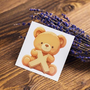 Cute Alphabet for Children PNG Teddy Bear Letters Clipart Adorable ...