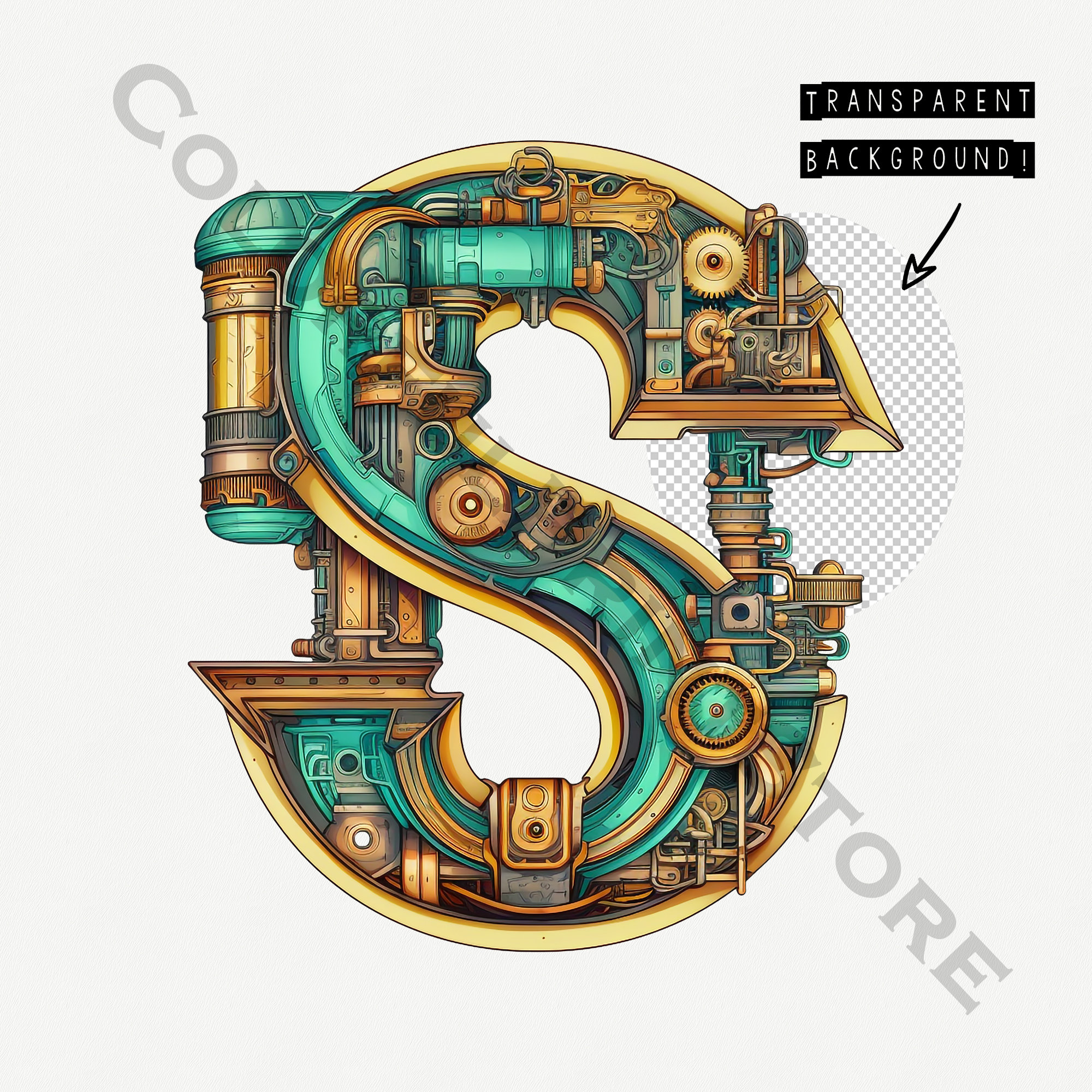 Steampunk Alphabet Clip Art Steampunk Lettering Steampunk - Etsy