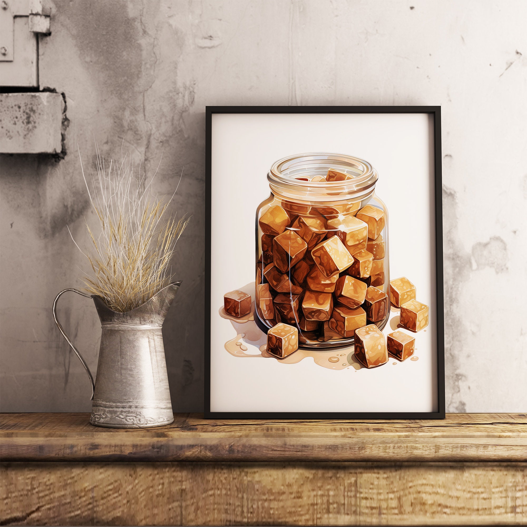 Watercolor Fudge Candy Jar PNG Bundle Fudge Candy Clip Art - Etsy