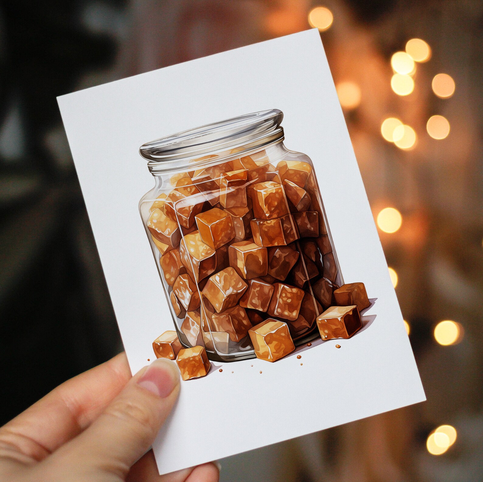 Watercolor Fudge Candy Jar PNG Bundle Fudge Candy Clip Art Candy Fudge ...