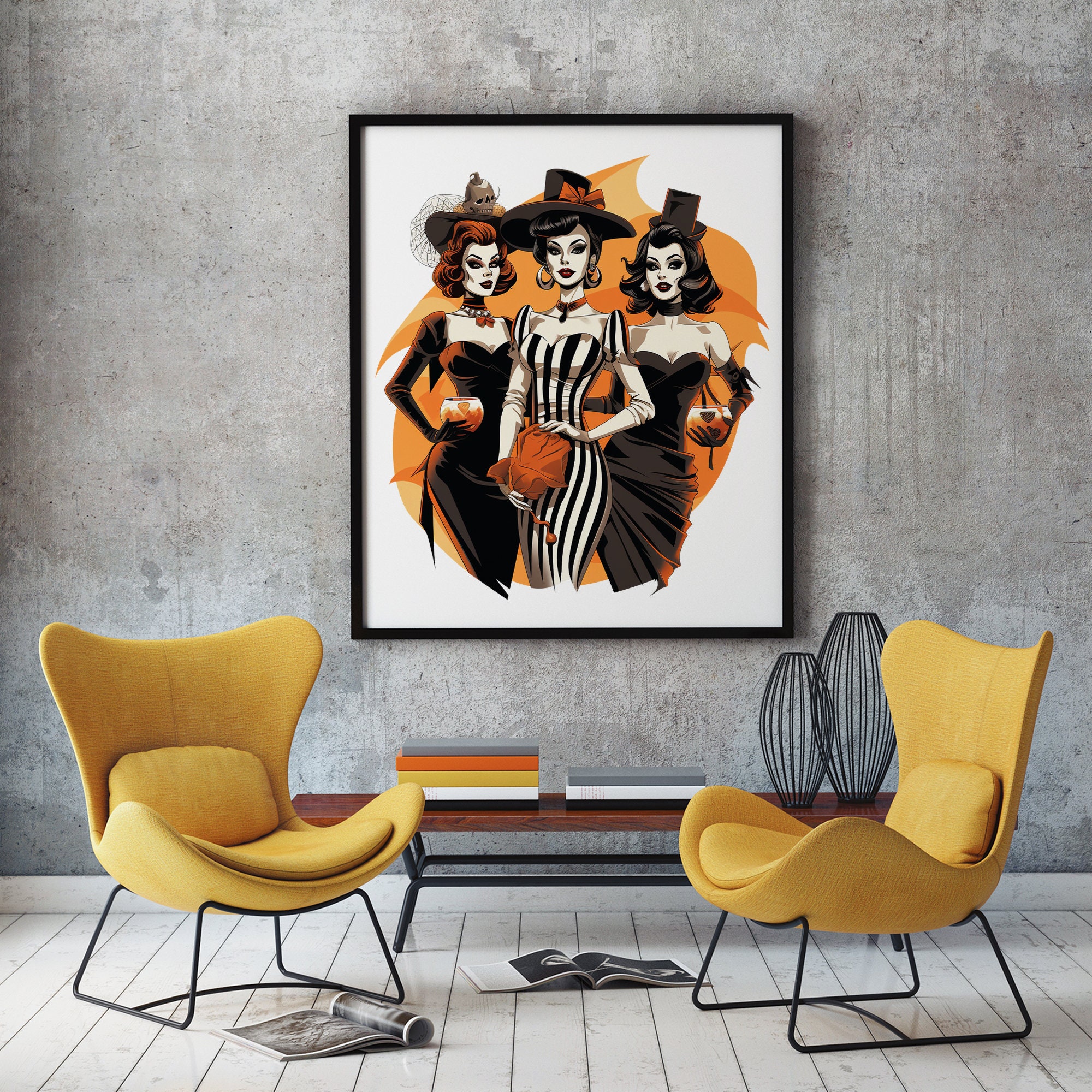 Retro Halloween Clip Art Set 90s Halloween Pop Art Halloween - Etsy