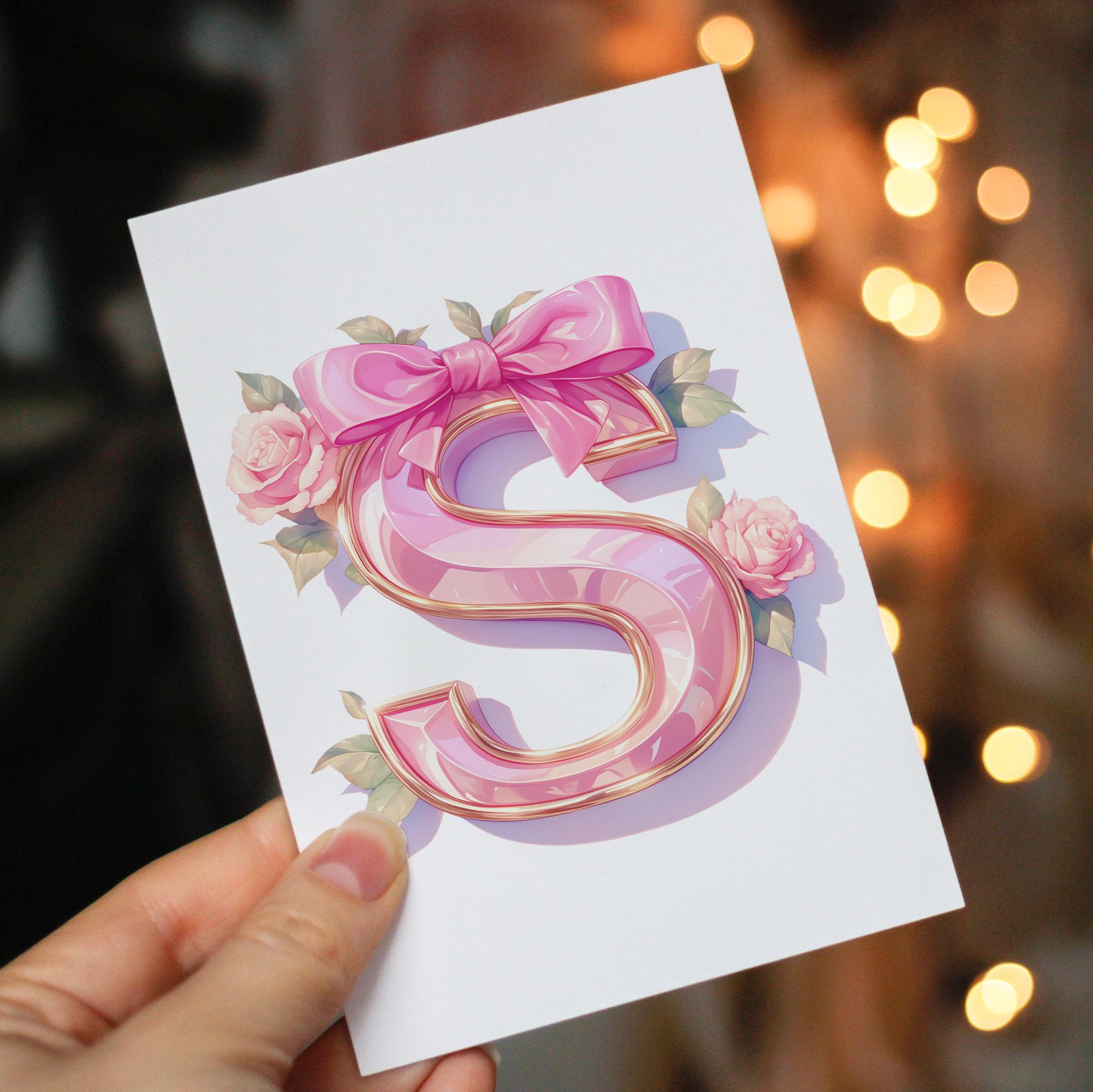 Pastel Pink Alphabet Clip Art Elegant Pink Lettering Baby Shower ...