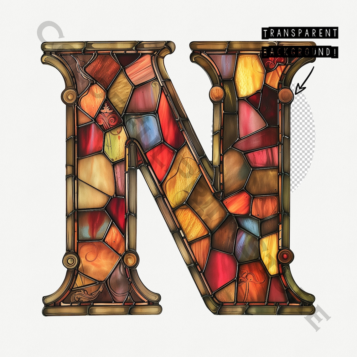 Stain Glass Alphabet Clipart Stain Glass Lettering PNG Stain Glass ...