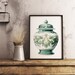 Watercolor Ginger Jar PNG Sage Green Ginger Jar Clip Art Ginger Jar ...
