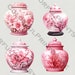 Watercolor Ginger Jar PNG Bundle Pink Ginger Jar Clip Art Ginger Jar ...