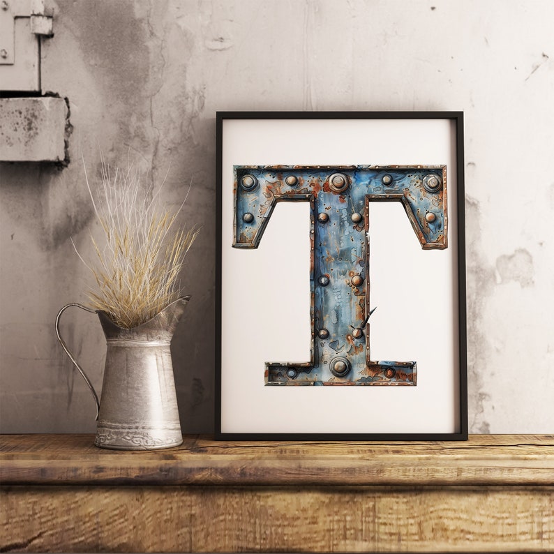 Metal Alphabet Clipart Rusty Lettering PNG Metal Letters PNG Steampunk ...