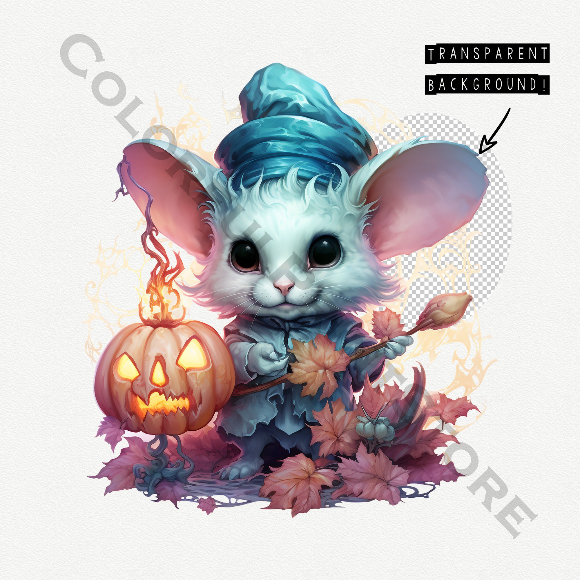 Watercolor Halloween Animals Clipart Bundle Halloween Animals - Etsy