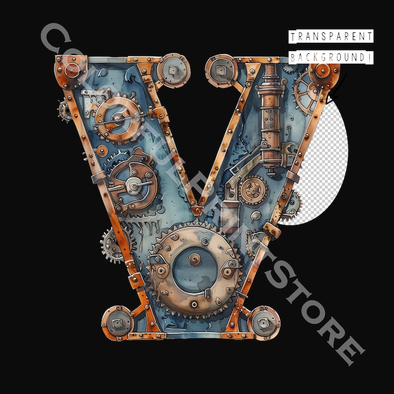 Steampunk Alphabet Clip Art Steampunk Lettering Steampunk Letters ...