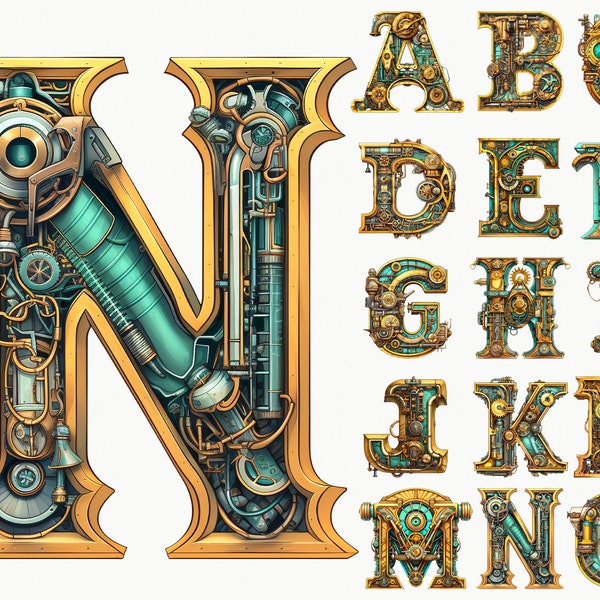 Steampunk Letters - Etsy