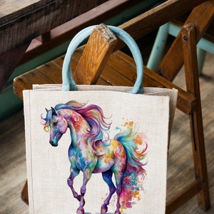 Watercolor Rainbow Horse Clipart Horses Print Rainbow Horse PNG Digital ...