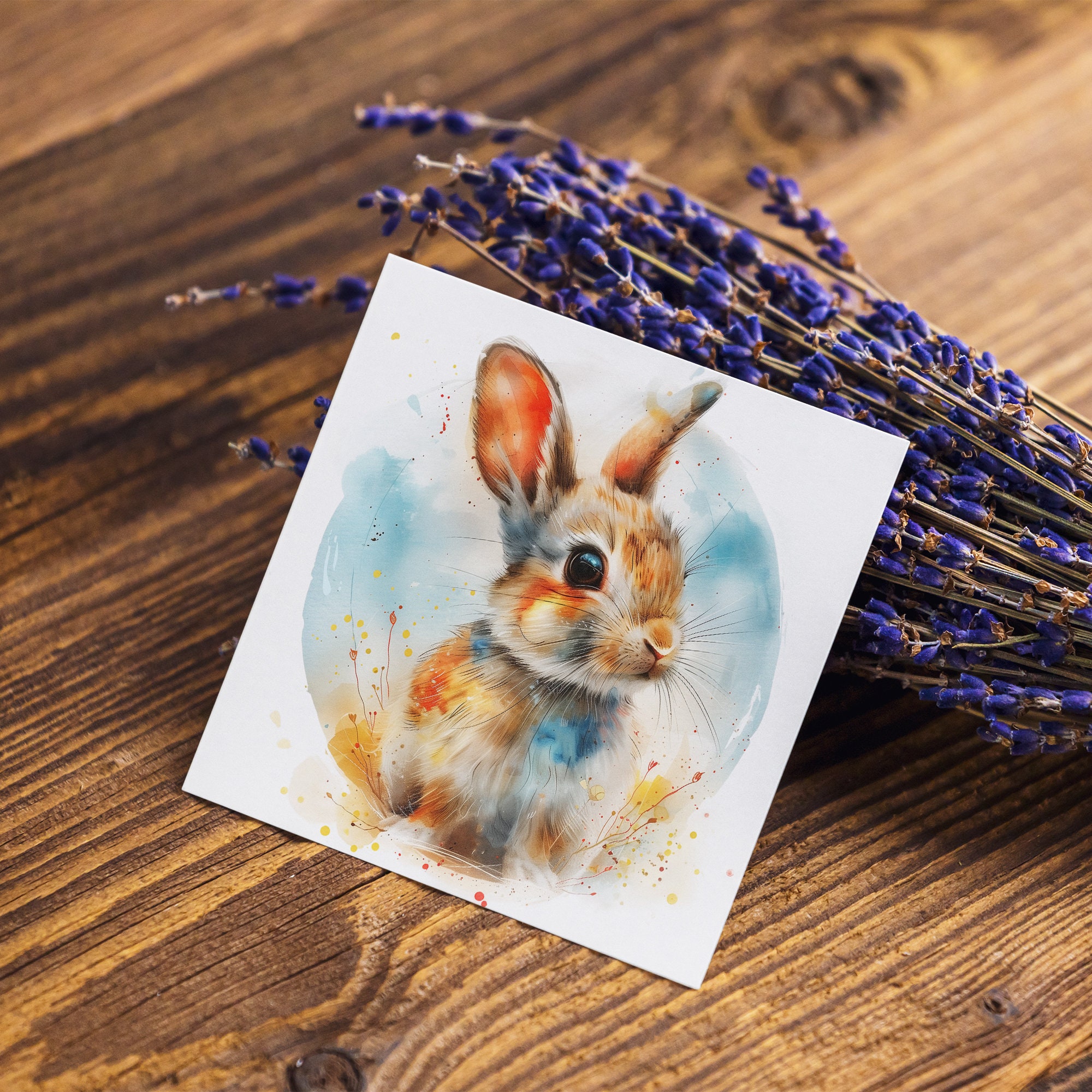 Watercolor Rabbit Clipart Bundle, Summer Rabbits PNG Set, Junk Journal ...