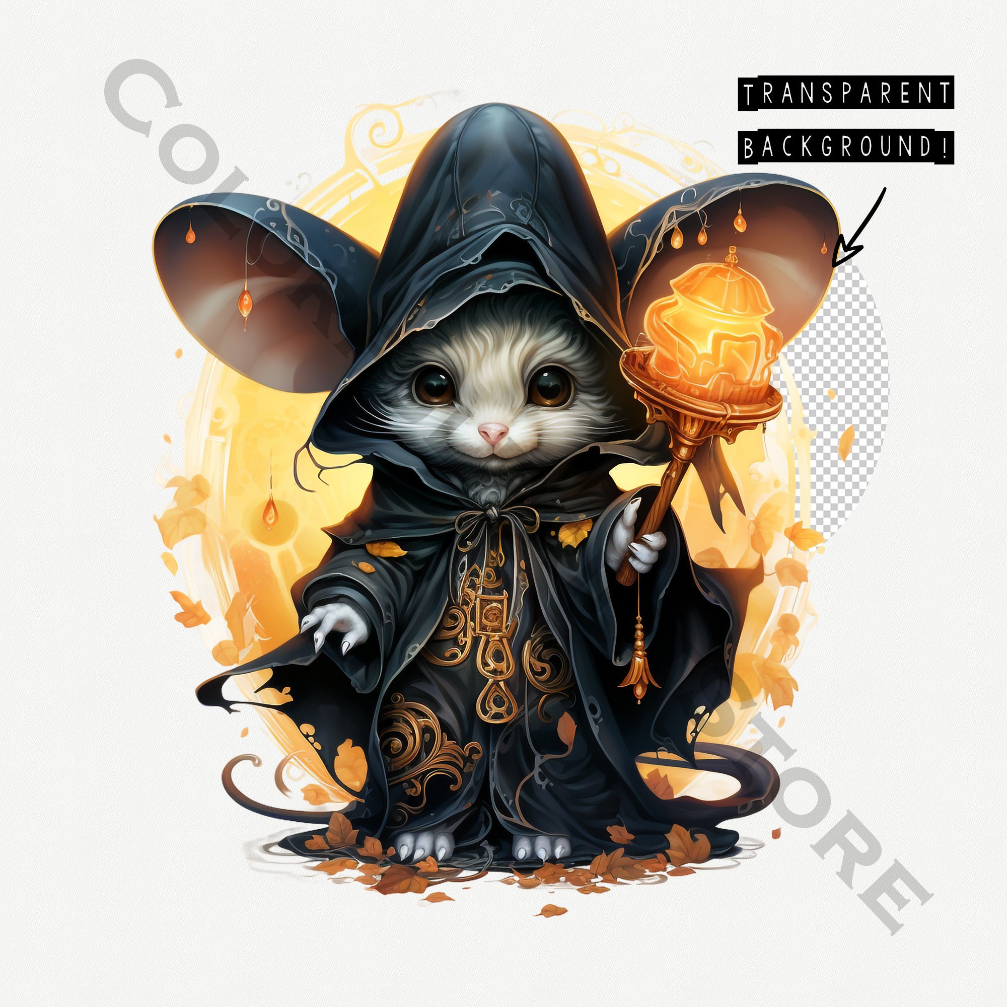 Watercolor Halloween Animals Clipart Bundle Halloween Animals PNG Set ...