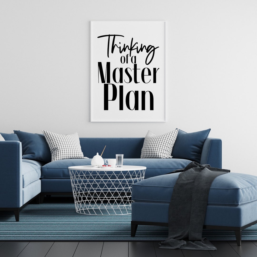 Thinking of a Master Plan Hip Hop Poster, Rap Lyric Wall Decor, Rap ...