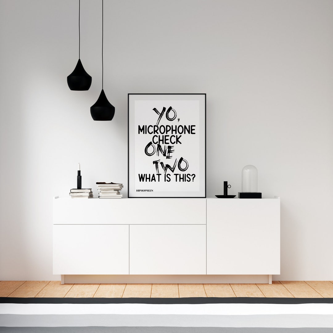 Yo Microphone Check One Two What is This Hip Hop Lyric - Etsy