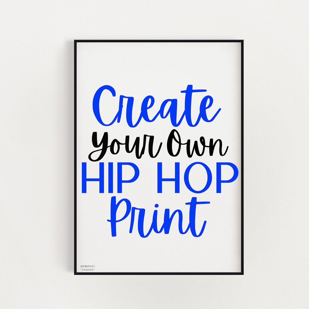 Create Your Own Custom Hip Hop Lyric Poster in Color Nostalgic Rap ...