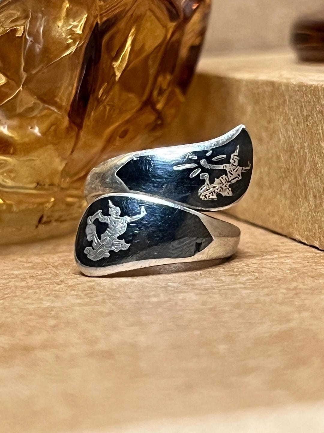 Vintage Ring SIAM Sterling Silver Thailand Traditional Ring Size 4.25 ...