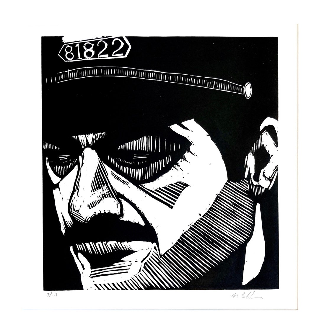 81822 Original Linocut by Mendocino Printmaker Nicholas Collins - Etsy