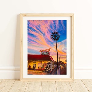 4x6, 5x7, 8x10 in N Out Sunset Art Print Wall Decor Gallery Wall - Etsy