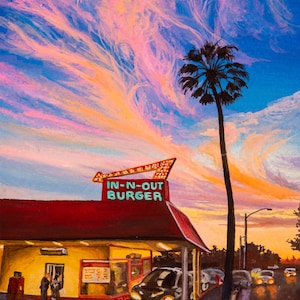 4x6, 5x7, 8x10 in N Out Sunset Art Print Wall Decor Gallery Wall - Etsy