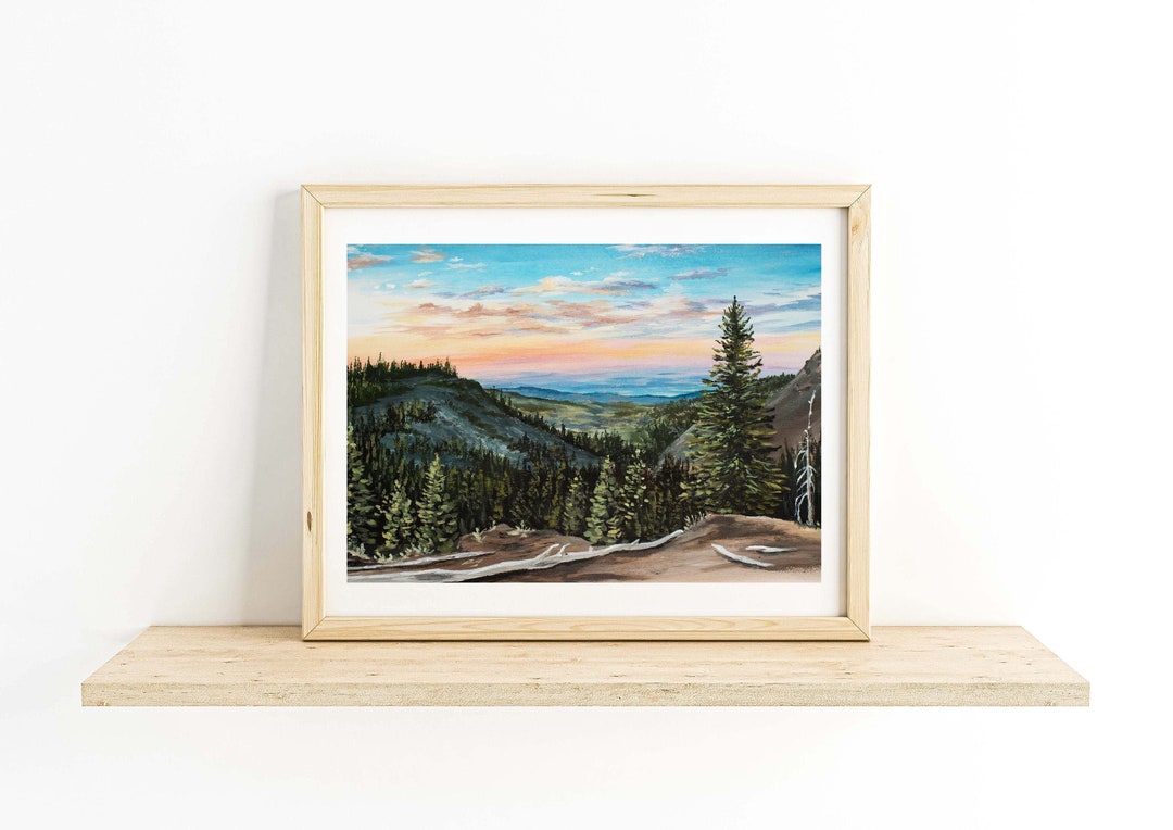 4x6, 5x7, 8x10 Mountain View Sunset Sunrise Acrylic Art Print - Etsy