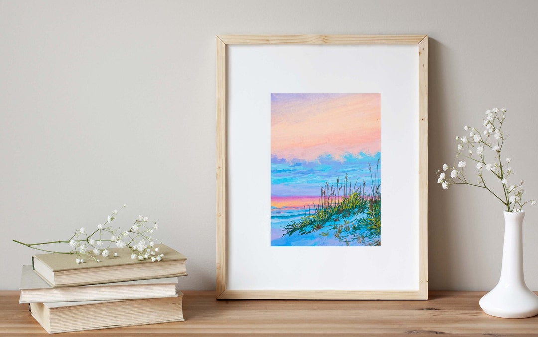 4x6, 5x7 or 8x10 "clearwater Sunset" Original Gouache Art Print Gallery ...